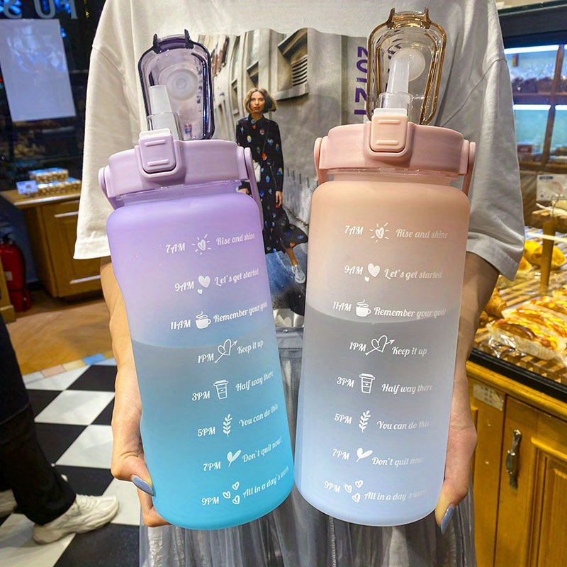 Water Bottles Motivational Water Bottle Straw - Temu