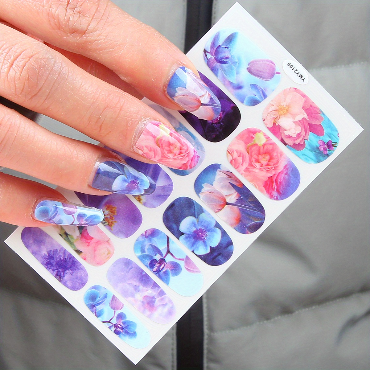 flower toenail polish stickers self - Temu