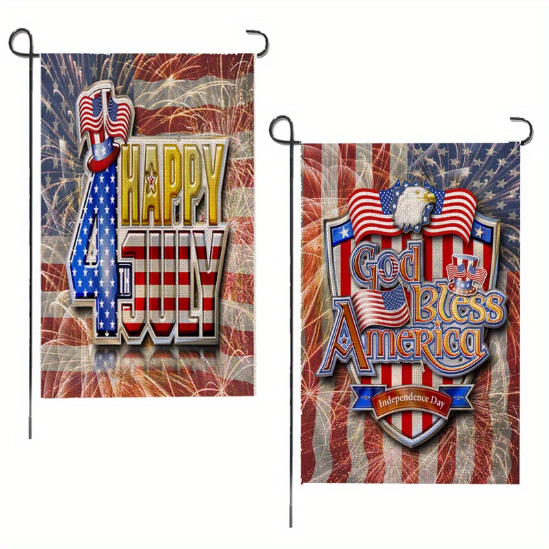 Home Spring Garden Flag Independence Day Double Sided - Temu United Kingdom