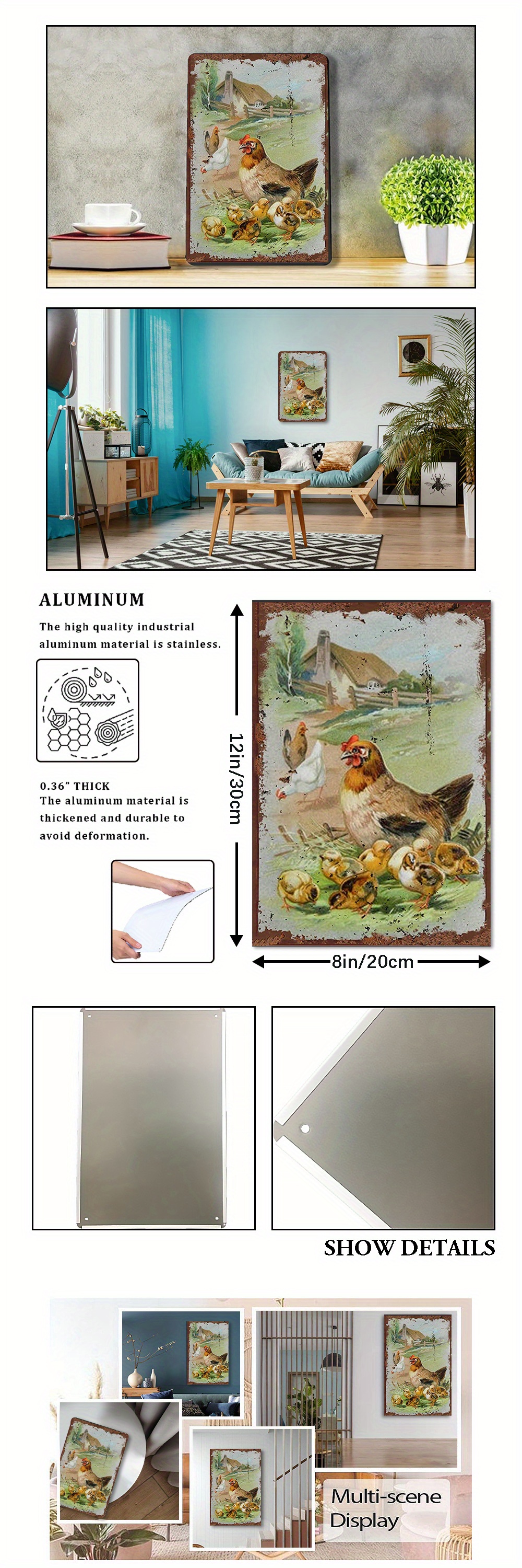 Vintage Tin Sign Antique Easter Tin Sign Chickens Metal Sign - Temu ...