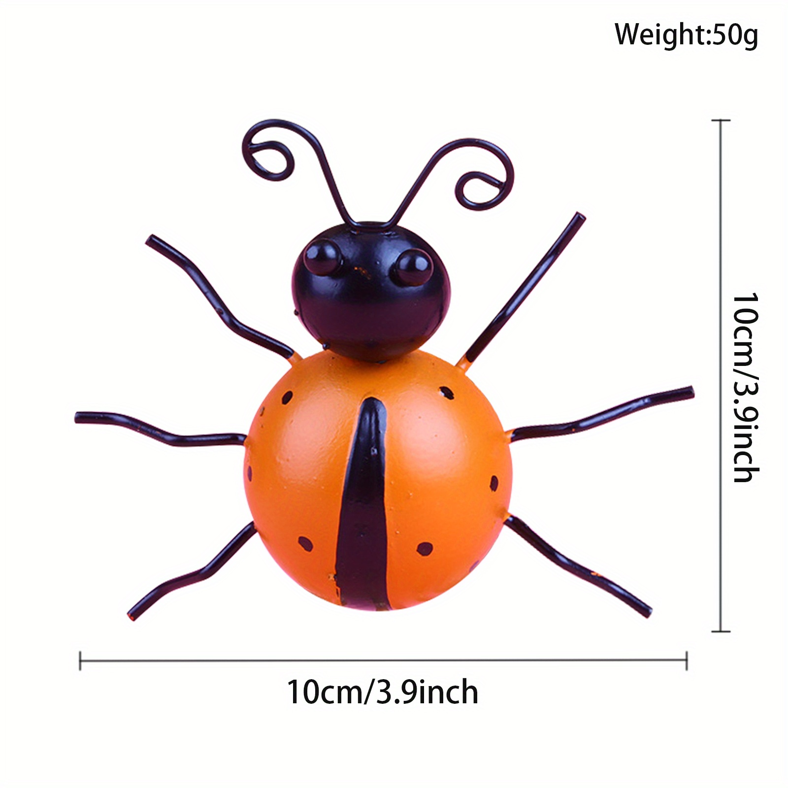 Beautiful Metal Ladybug Statue - Perfect Garden Art Sculpture For ...