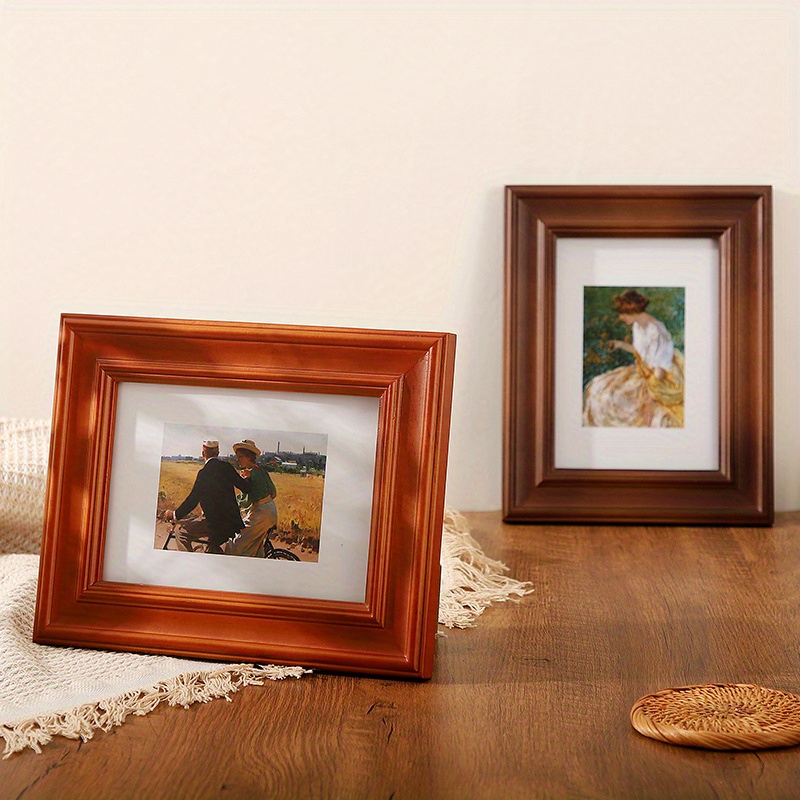 Simple Solid Wood Photo Frame Retro Creative Photo Frame - Temu Australia