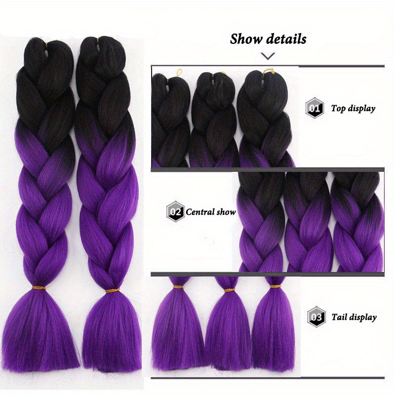 Jumbo Braiding Hair Extensions Women Long Synthetic Fiber - Temu Canada