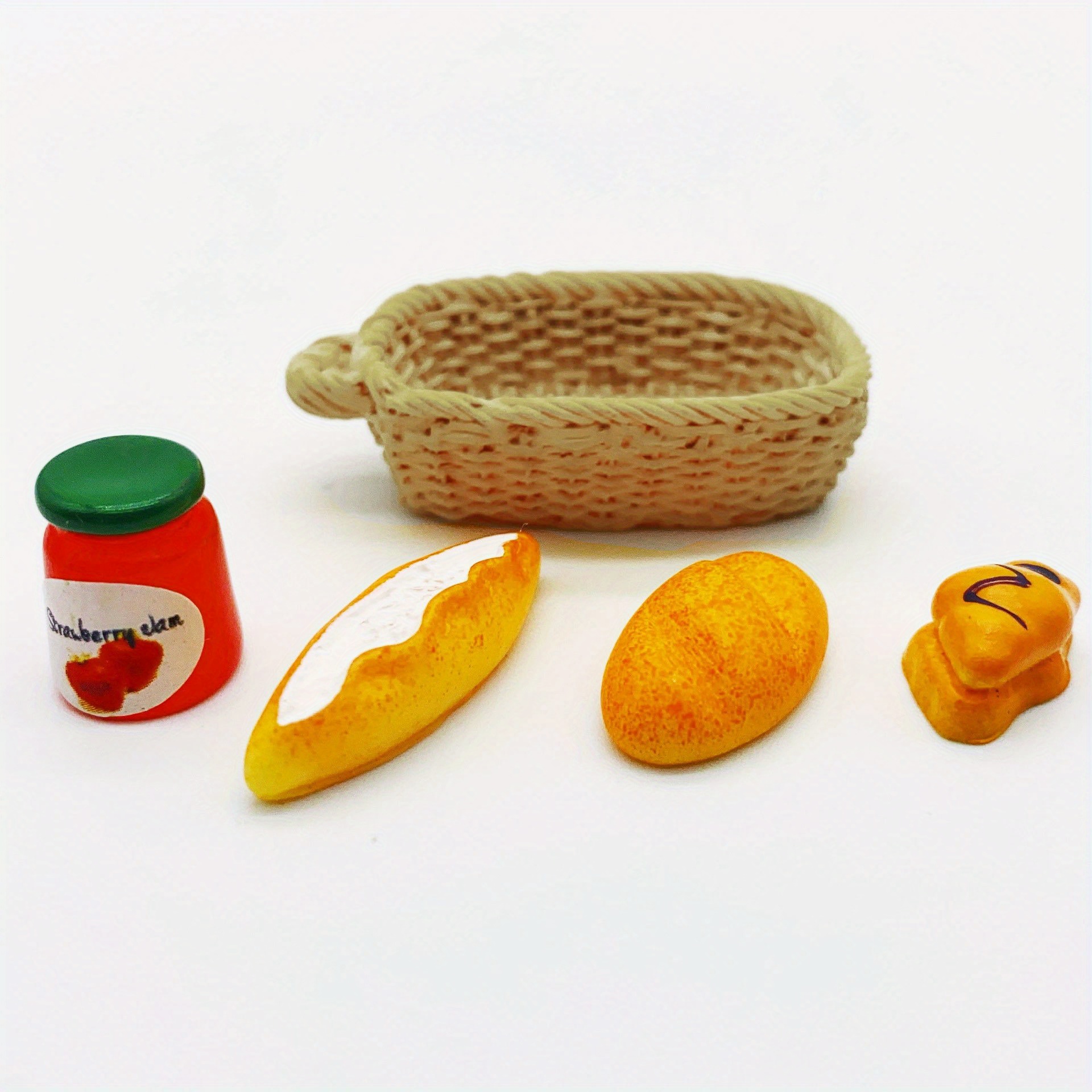 1/12 Miniature Breakfast Set Bread Basket Mini Food - Temu United Kingdom