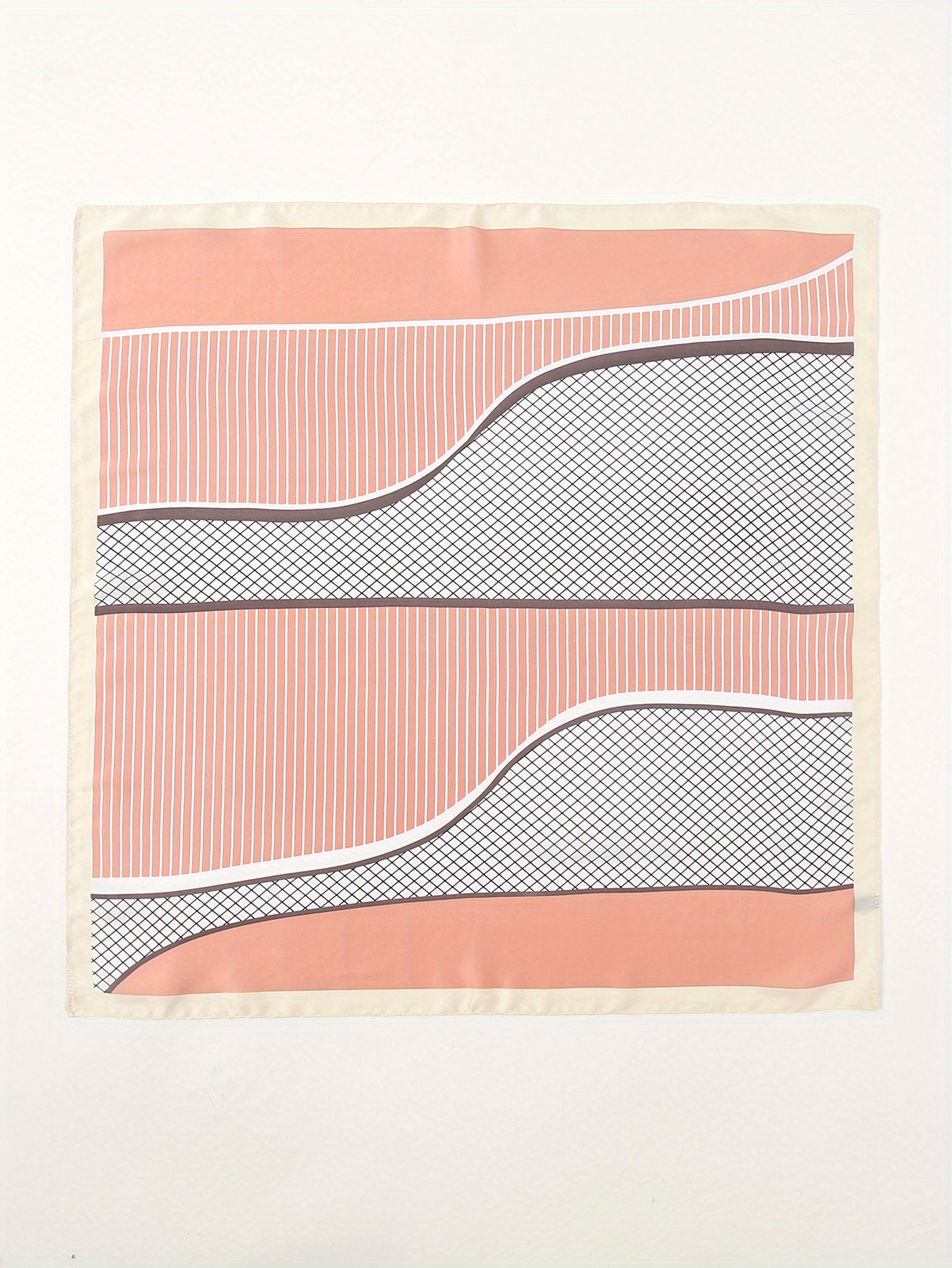 Print Small Square Scarf Simple Casual Satin - Temu Norway