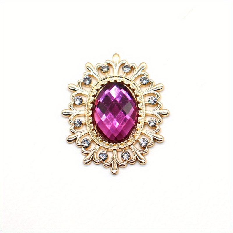 Rhinestone Inlaid Alloy Charms Needlework Sewing Flower - Temu United ...