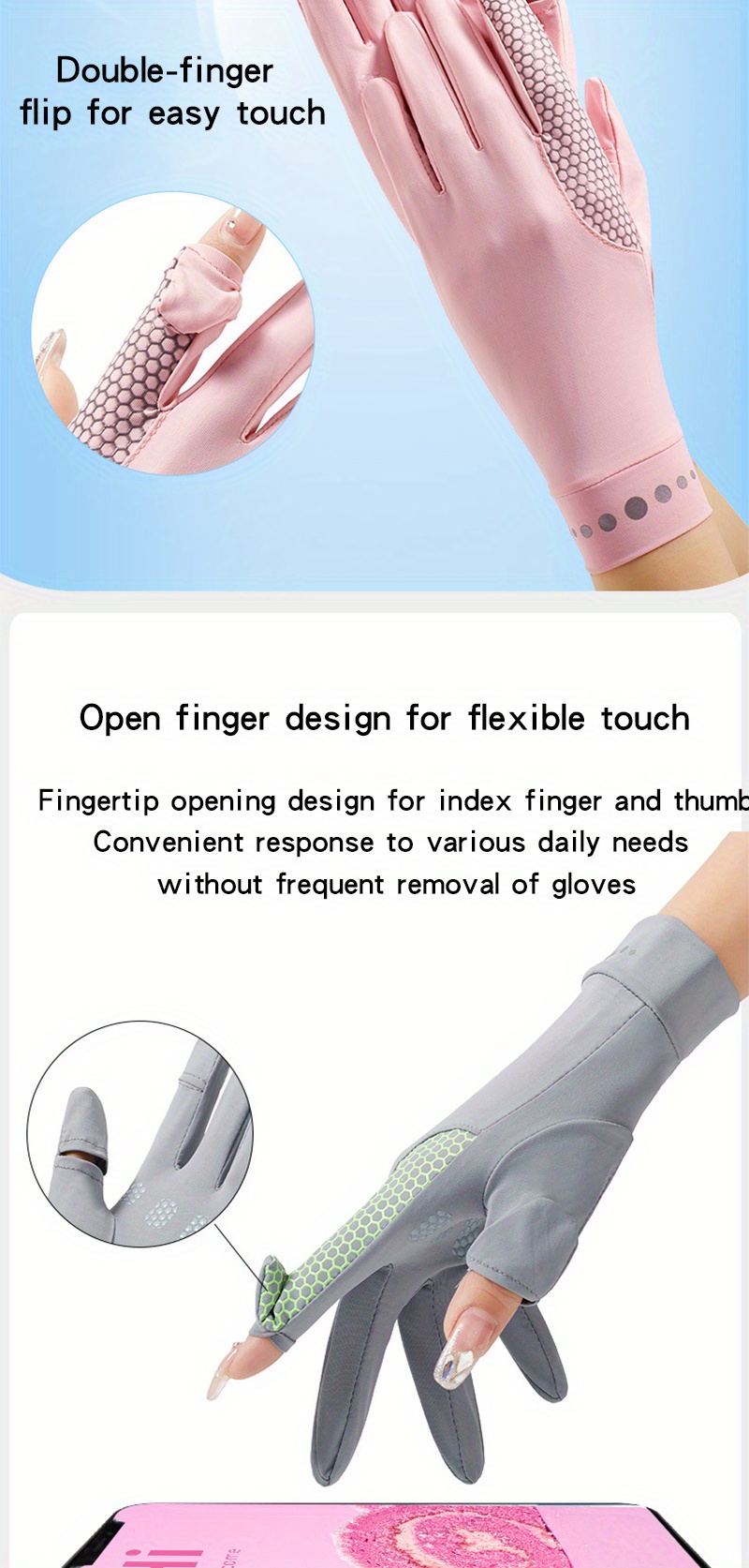 Sun Protection Gloves Women Men Ladies Summer Outdoor Riding - Temu Norway