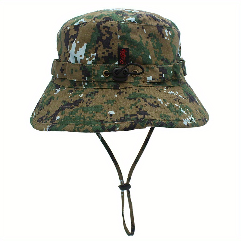 Camo Pattern Boonie Hat Wide Brim Sun Protection Outdoor - Temu Canada