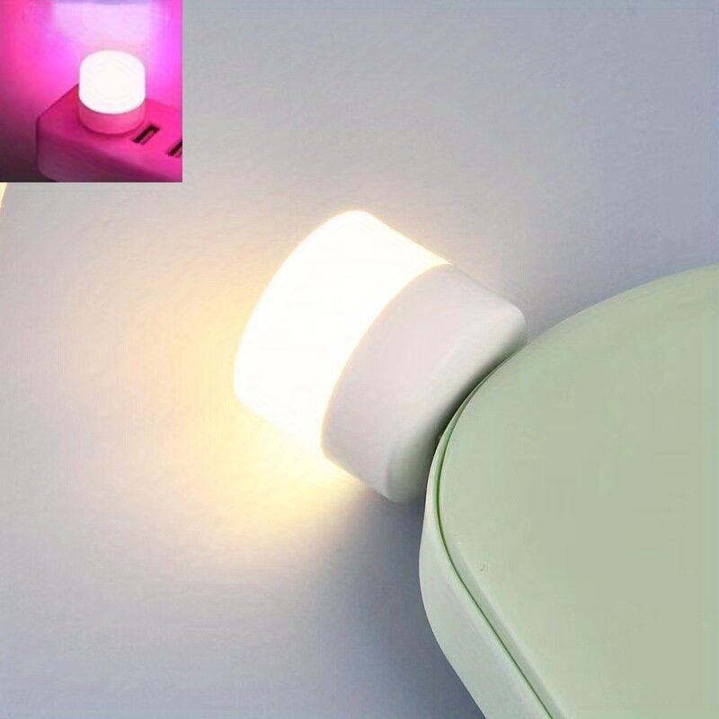 1pc Usb Small Night Light Creative Portable Mini Bedroom Eye Protection ...