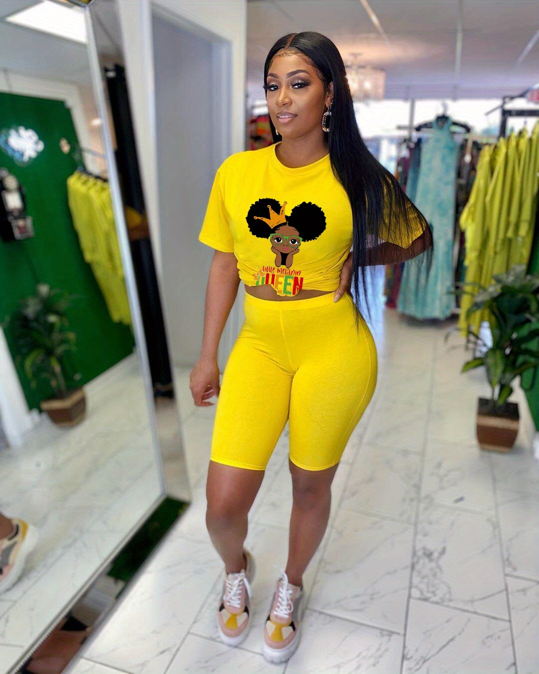 Figure Print Matching Two piece Set Casual Short Sleeve T - Temu United ...