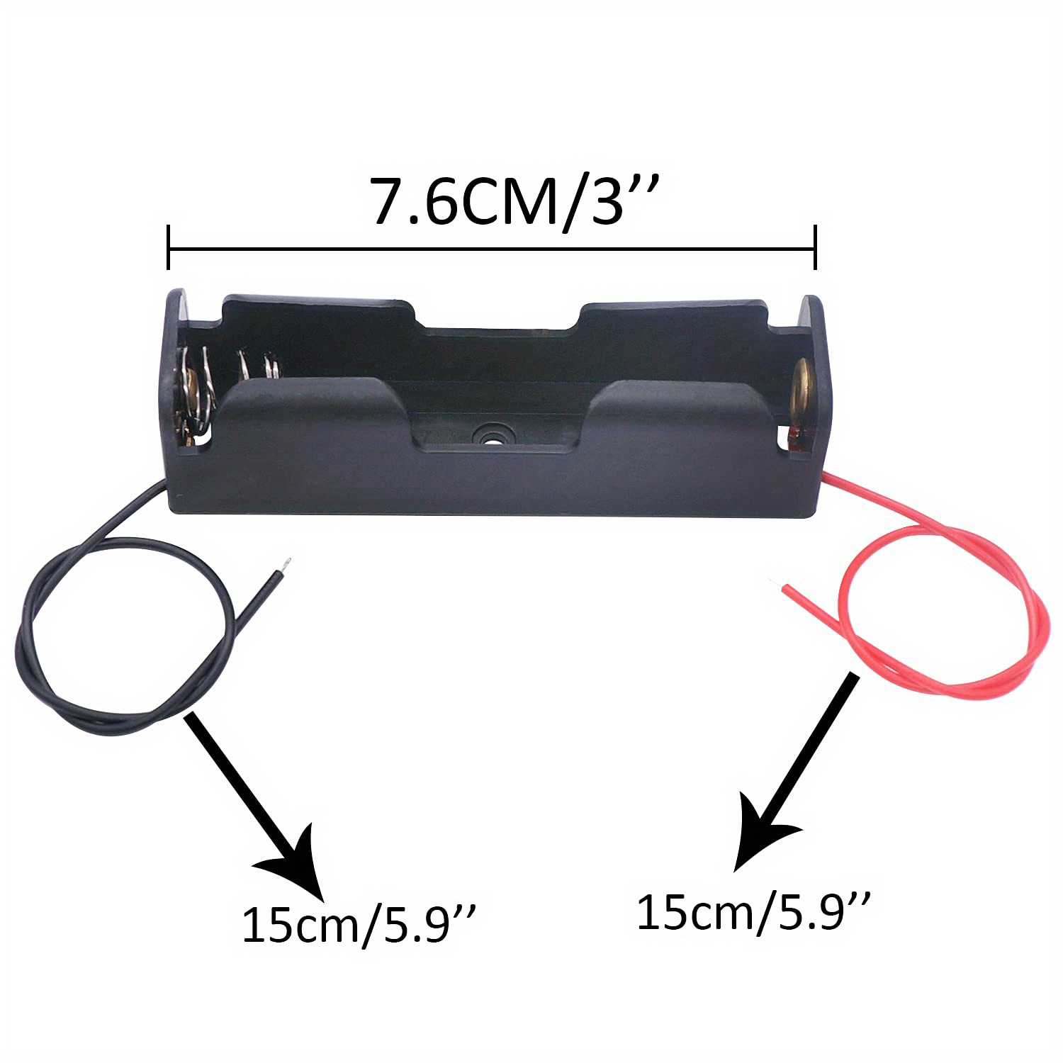 18650 Battery Clip 18650 Battery Holder Case 3.7v Leads 1 2 - Temu