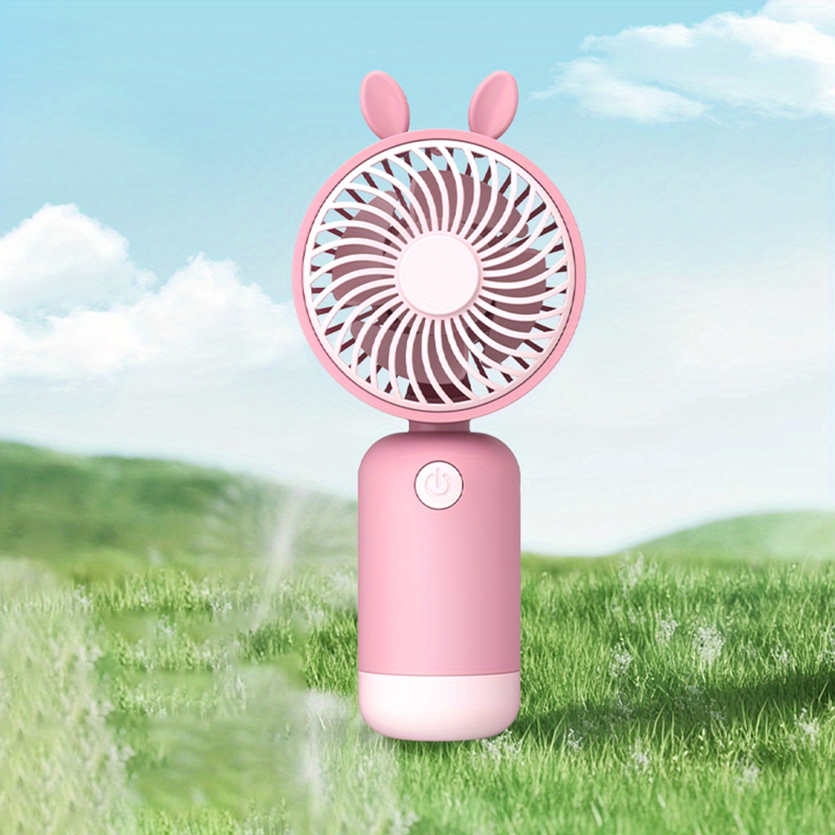 1pc Cartoon Handheld Small Fan Usb Portable Mini Rechargeable Silent ...