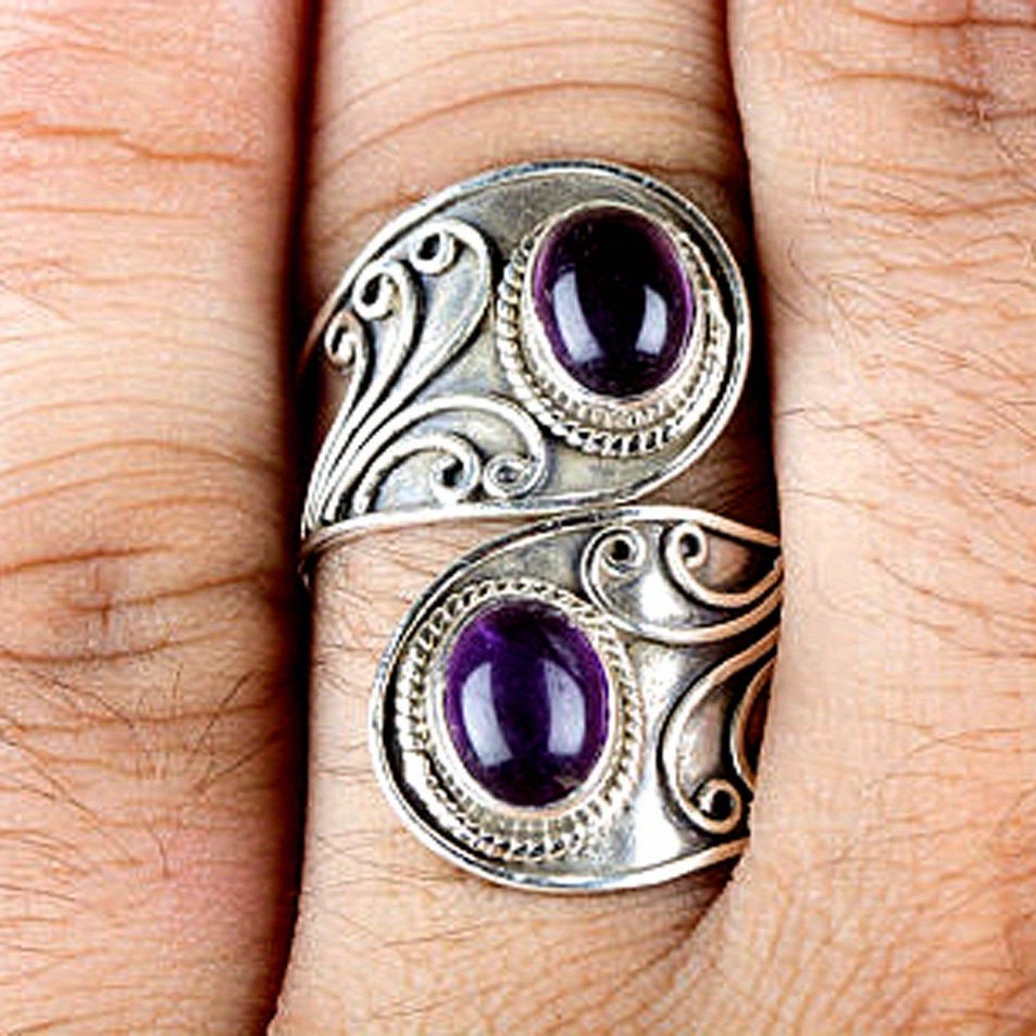 Retro Inlaid Turquoise Rings Men Women - Temu Norway