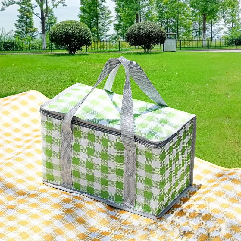 温かい食べ物と冷たい食べ物用の断熱配送バッグ1個、アウトドアキャンプ、 用の大容量再利用可能な断熱バッグ、ポータブル弁当バッグ、お母さん、母の