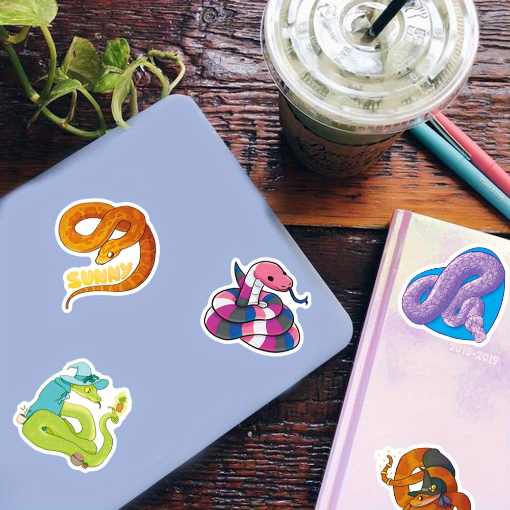 cartoon snake doodle stickers helmet diy sticker water cup - Temu Australia