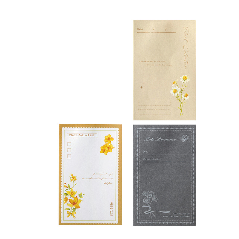 Plant Memo Pad Flowers Retro Literary - Temu United