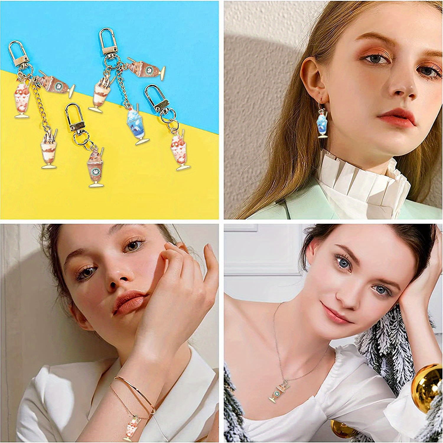 40pcs Summery Random Style Ice Cream Shape Pendant Enamel - Temu Australia