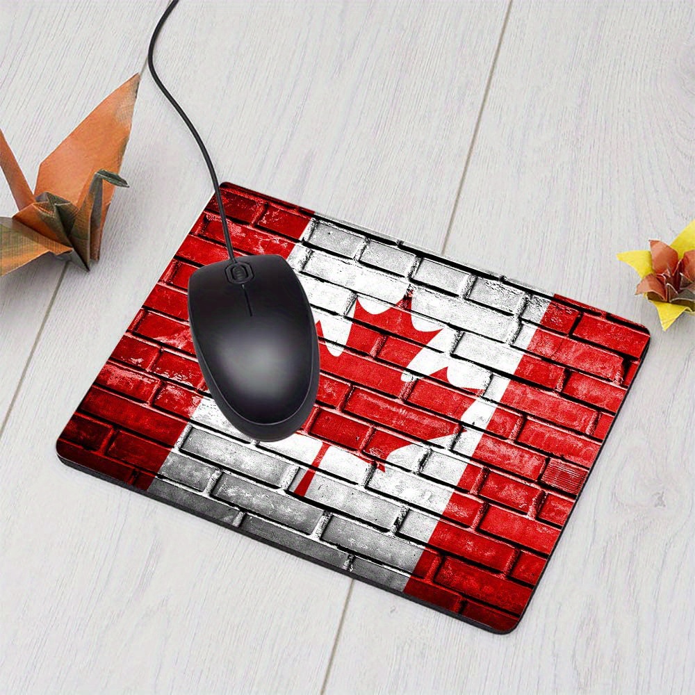 Flag Rectangle Gaming Mousepad Canadian Flag Paint Wall - Temu United