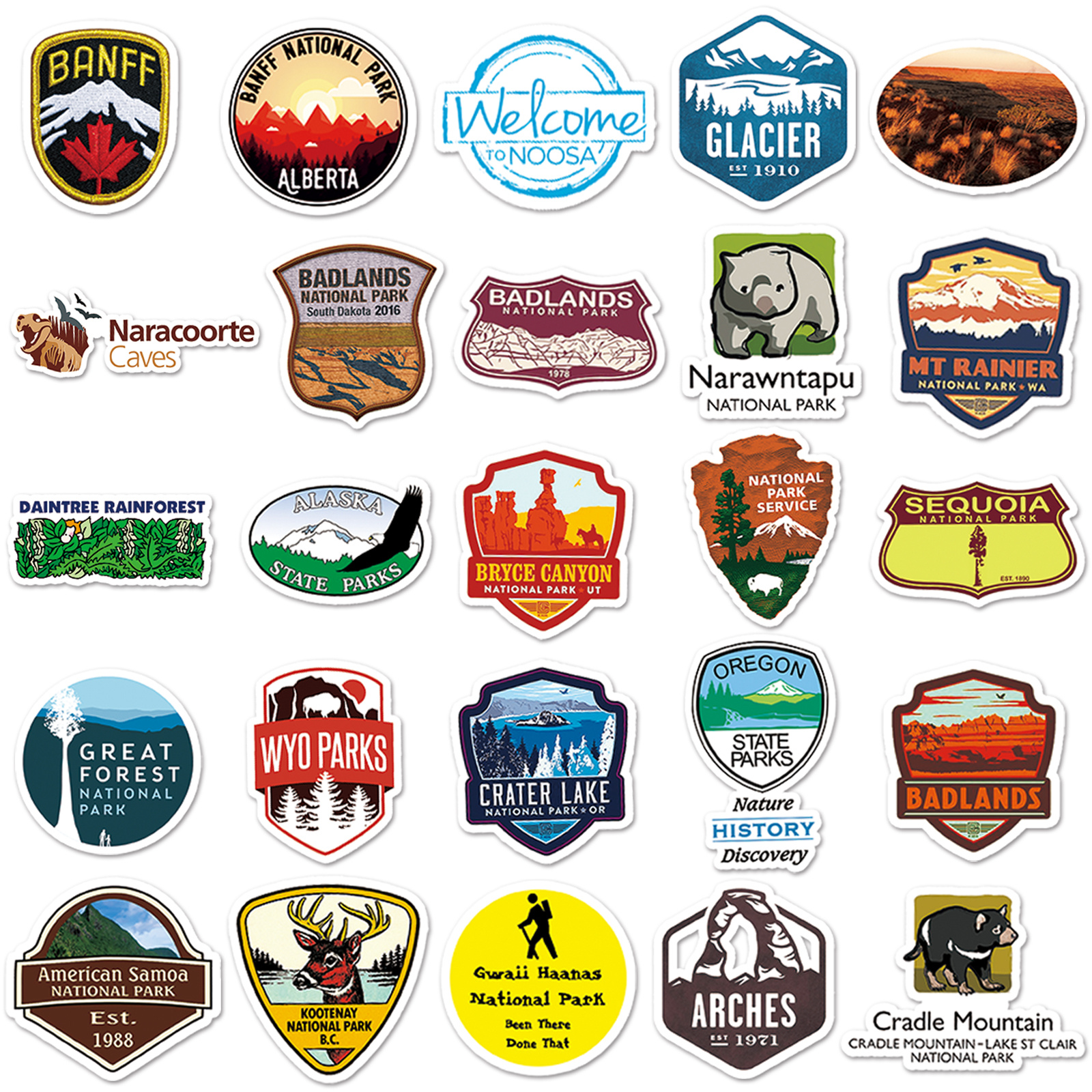 Park Name Pattern Waterproof Stickers Water Bottles Laptop - Temu New ...