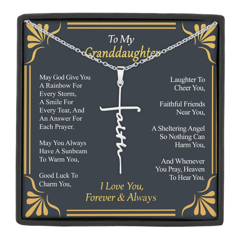 Girls Faith Cross Letter Pendant Necklace Accessories - Temu Ireland