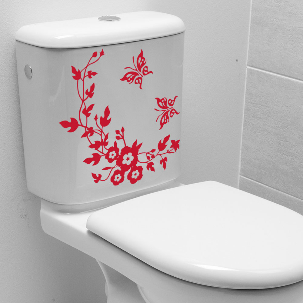 Toilet Fridge Stickers Flower Floral Diy Sticker Bathroom - Temu Australia