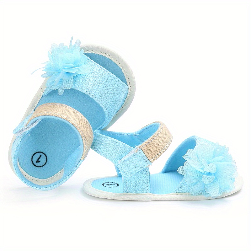 Girls Sandals Flower Decor Princess Open Toe Hook Loop - Temu Norway