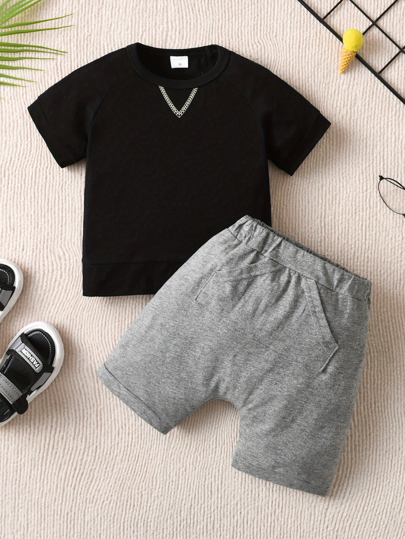 Boys Sports Outfit Shorts T shirt Short Sleeves Crew Neck - Temu New Zealand