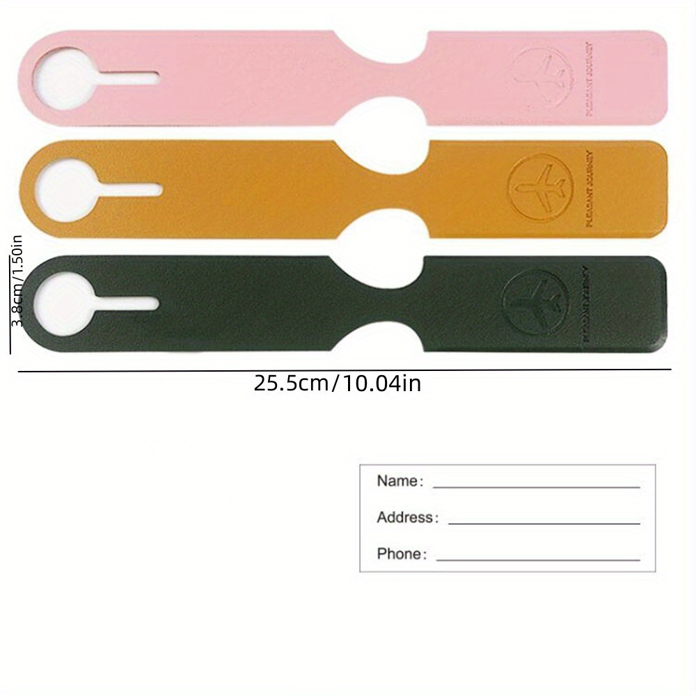 High Quality Pu Leather Portable Luggage Tag Card Pvc - Temu New Zealand