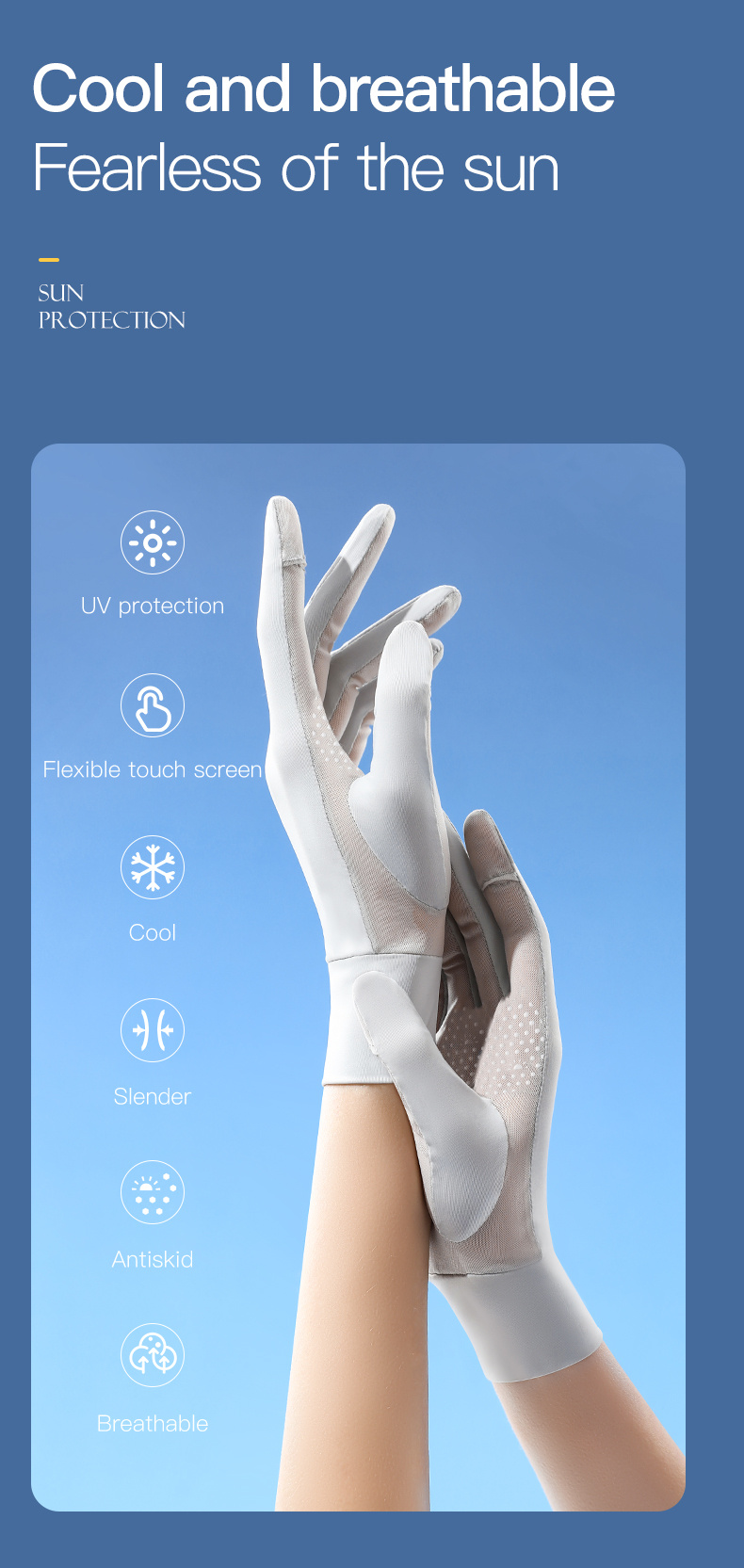 Stay Protected In Style: Cooling Uv Protection Gloves Non - Temu Australia