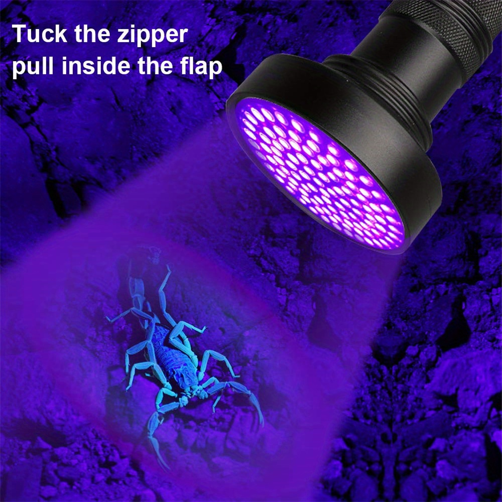 1pc Uv Black Flashlight Battery Powered Led Ultraviolet - Temu