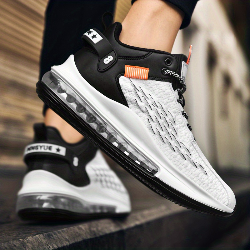 Men's Comfy Air Cushion Sport Shoes, Lightweight Mesh Breathable Shock Absorbing Casual Sneakers ...