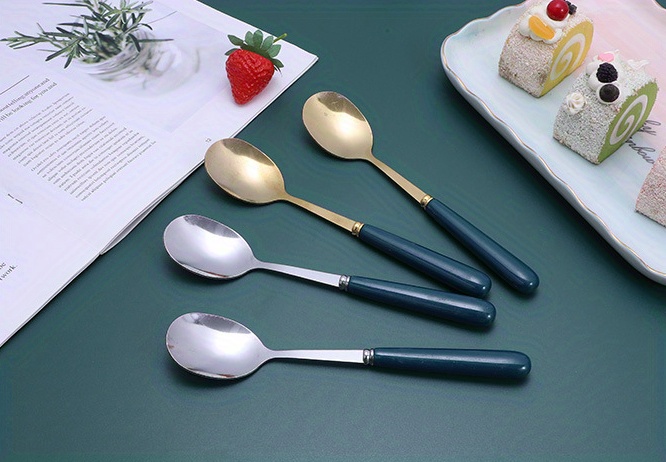 Creative Dessert Spoon Stainless Steel Tableware Mini - Temu New Zealand