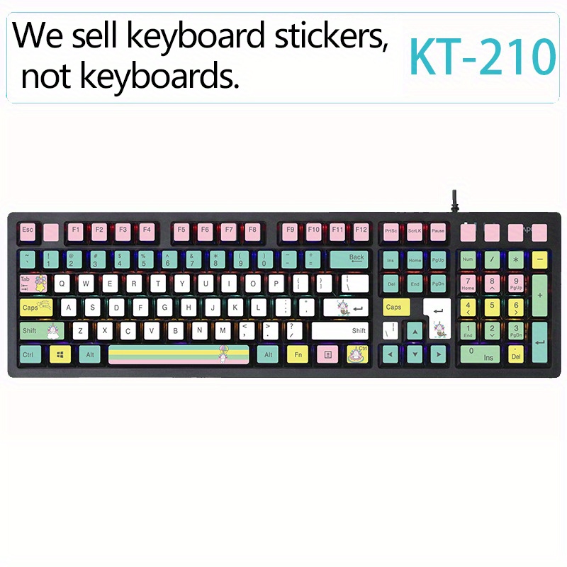 104/108 keys creative cute pattern keycap stickers cover - Temu United ...
