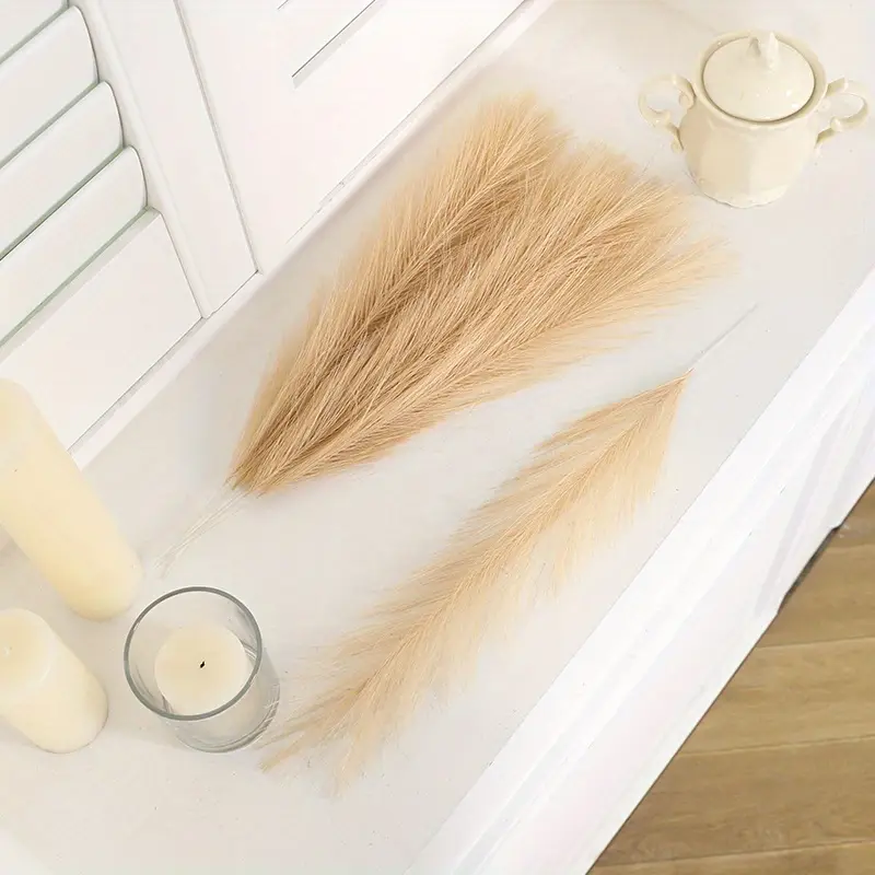 Faux Pampas Grass Fluffy Artificial Pampas Grass Stem Temu