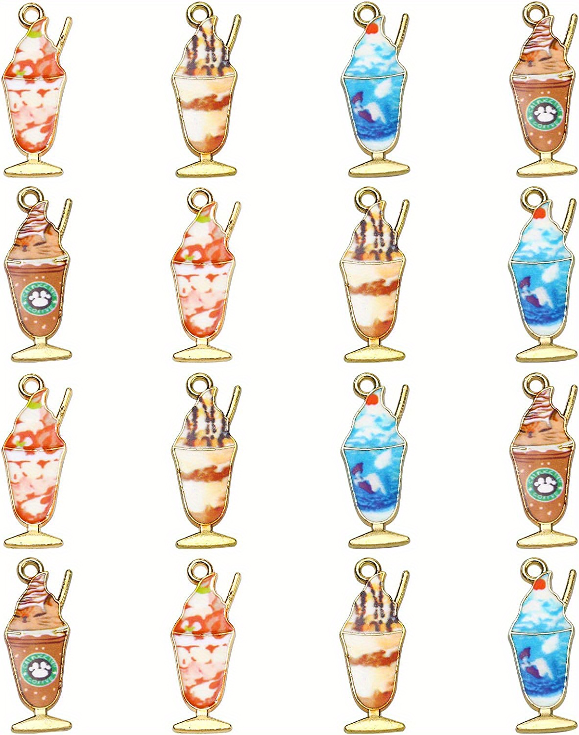 40pcs Summery Random Style Ice Cream Shape Pendant Enamel - Temu Australia