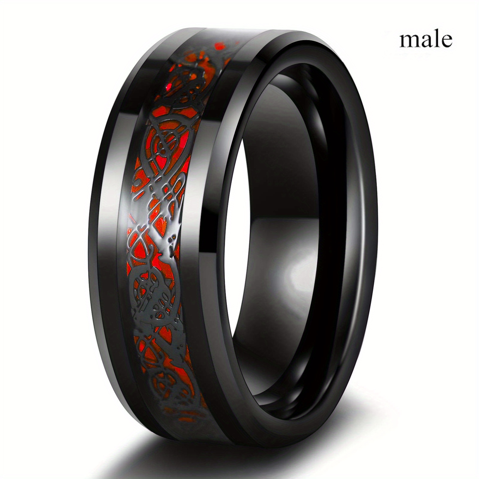 Couple Ring Fashion Women Red Zircon Wedding Ring Fashion - Temu United ...
