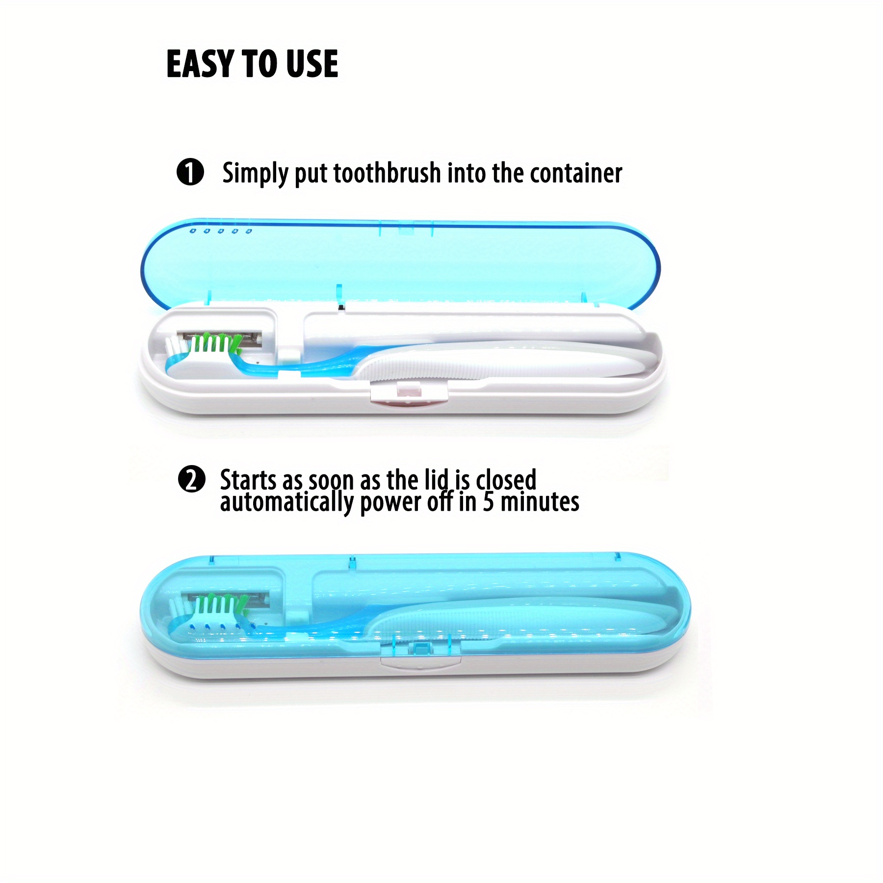 Portable Manual Toothbrushes Uv led Sanitizing Case Travel - Temu