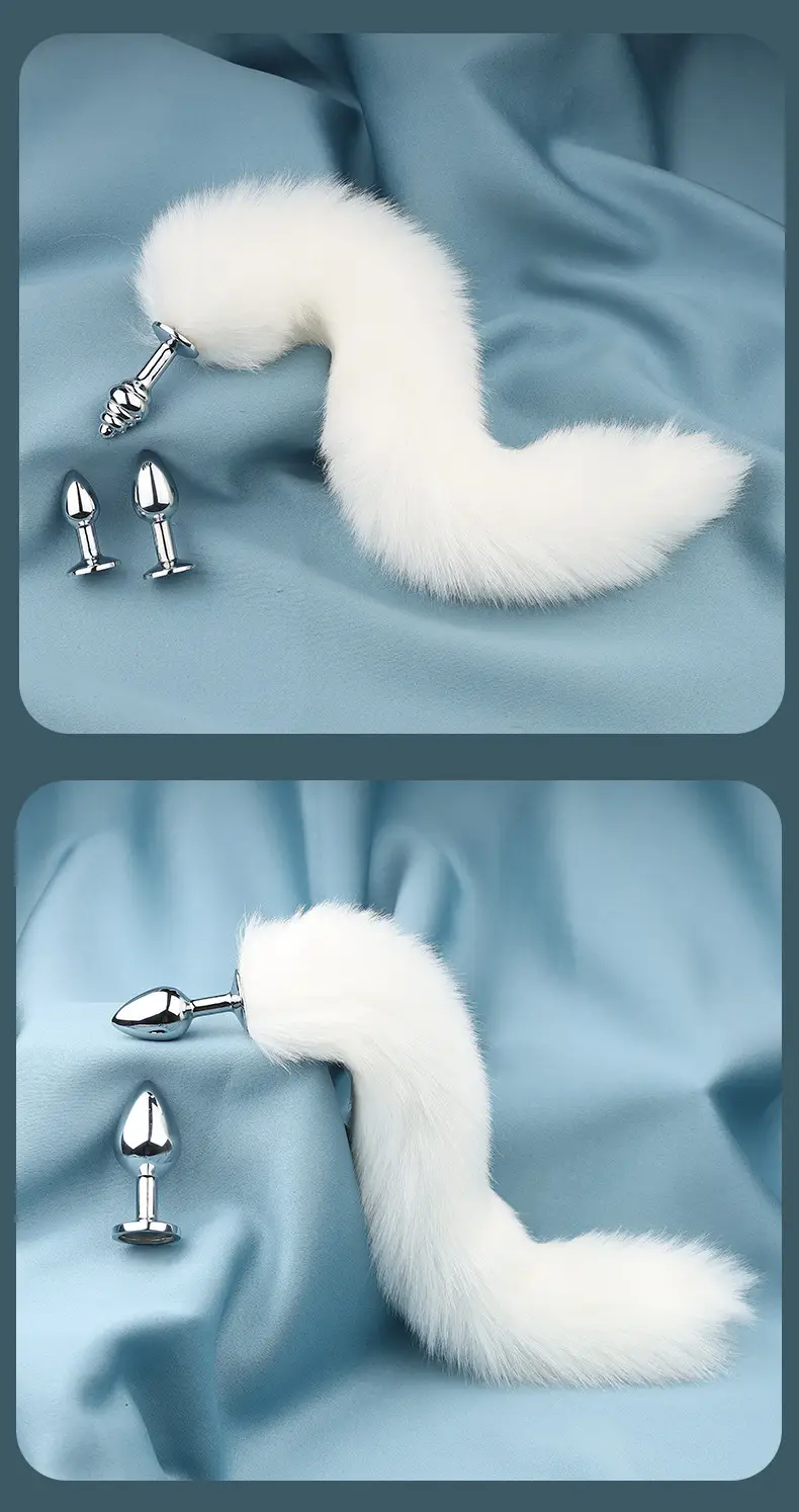 Detachable Faux Fur Fox Tail Metal Anal Plug Three Plug Butt Temu