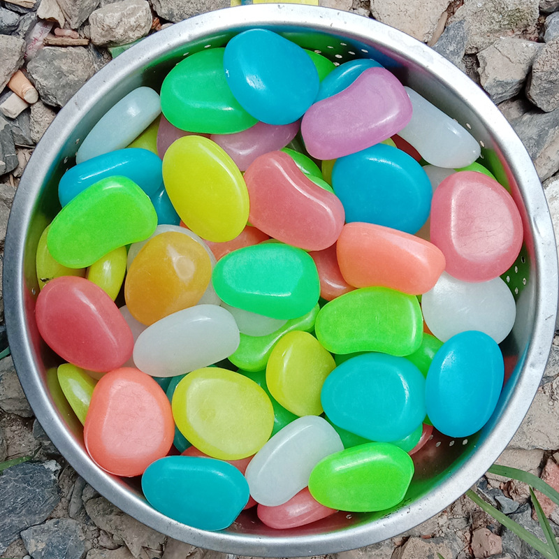 Glow In Dark Garden Pebbles Sidewalk Garden Terrace Lawn - Temu