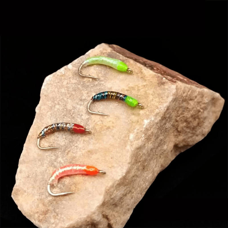 artificial worm flying fishing hooks a portable plastic box - Temu ...