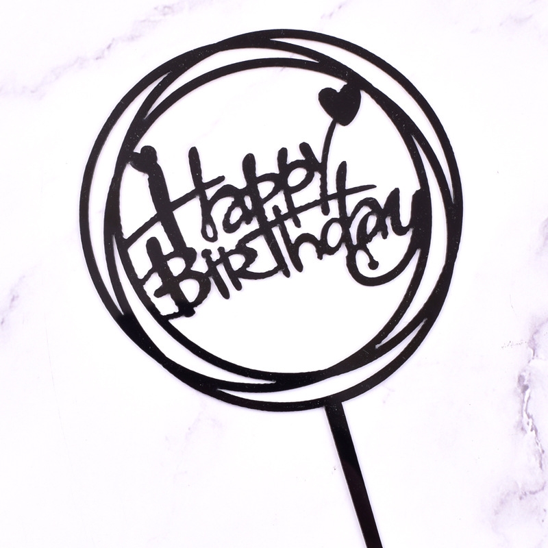 Cake Toppers Acrylic Exquisite Happy Birthday Cake Inserts Temu