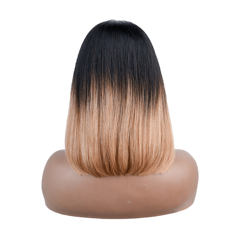 Highlight Orange Straight Bob Wigs 4x1 Ombre Color Lace - Temu Ireland
