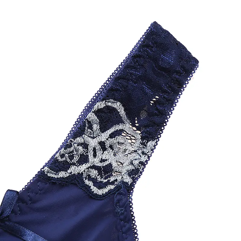 Bestickter Bh Höschen Sexy Push Up Bh Spitzenschleife Temu Germany