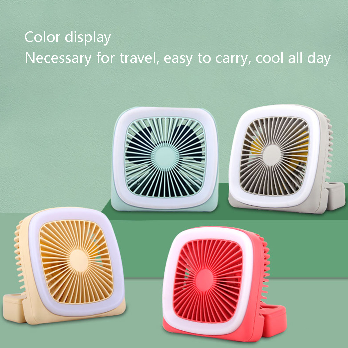 Desktop Led Night Light Small Fan Portable Mini Usb - Temu Australia