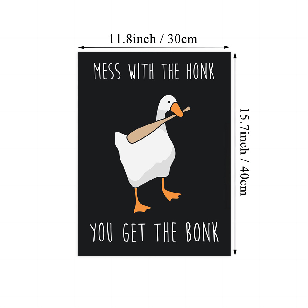 Untitled Goose Game Meme Canvas Print Modern Wall Decor For - Temu