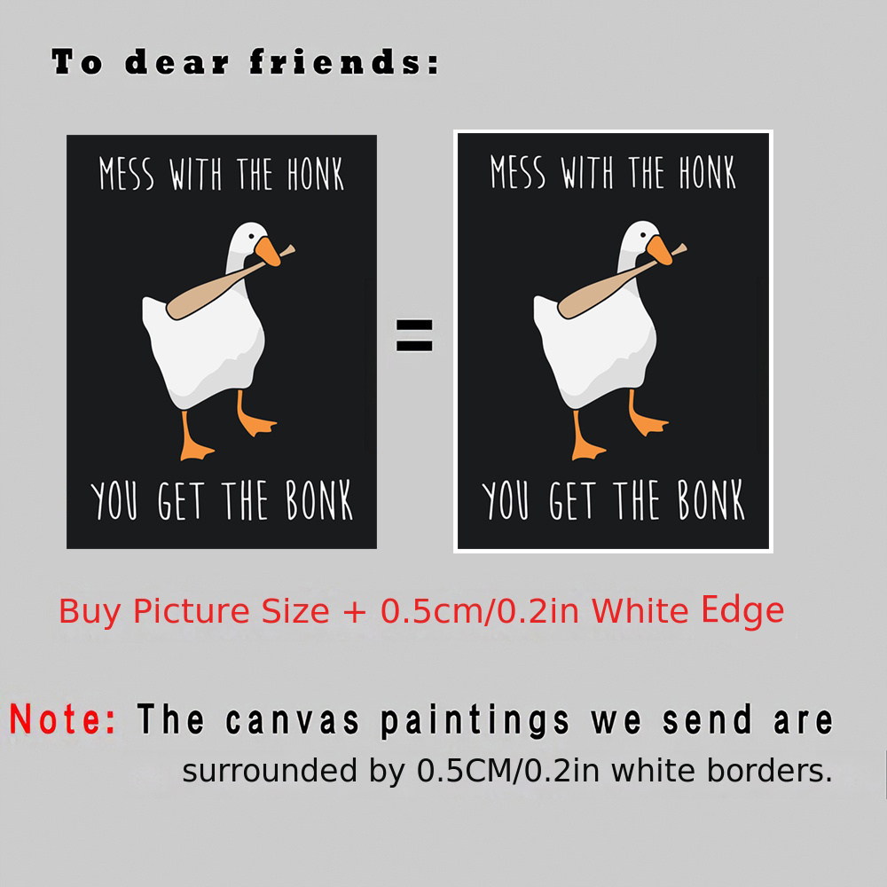 Untitled Goose Game Meme Canvas Print Modern Wall Decor For - Temu
