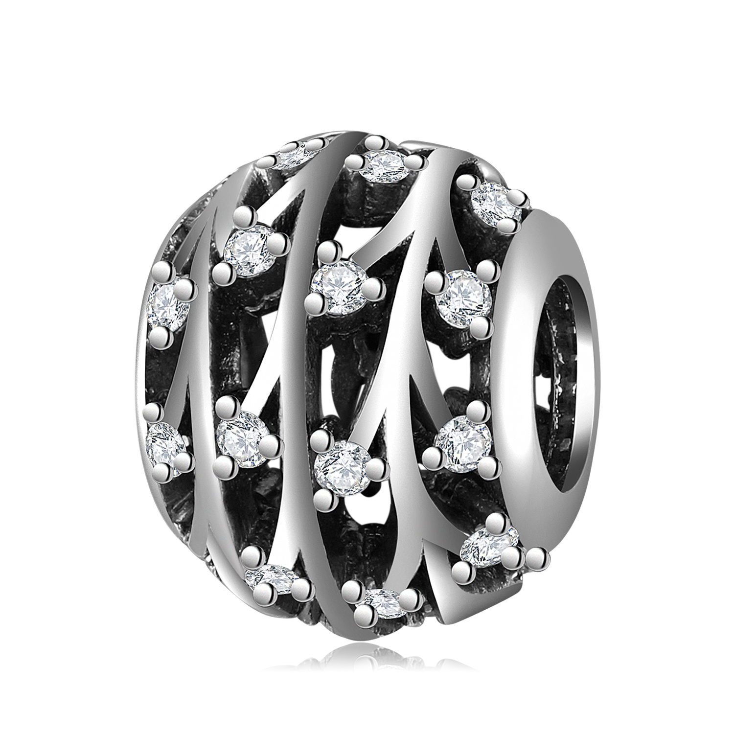 925 Sterling Of Life Etc Shape Pattern Beads Charms Suitable For ...