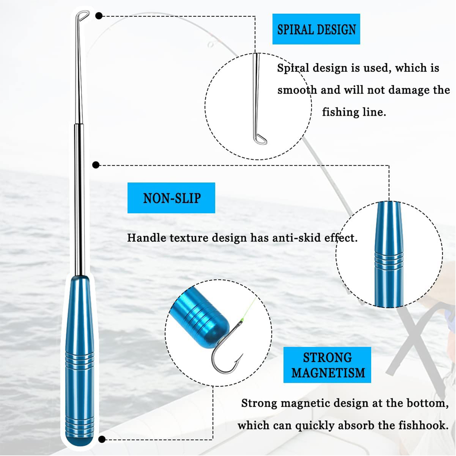 1pc Fishing Hook Remover Portable Multifunctional Stainless Steel Fast ...