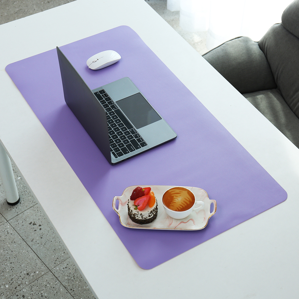 5 Colors Double Side Use Pu Mouse Pad Desk Mat - Temu New Zealand