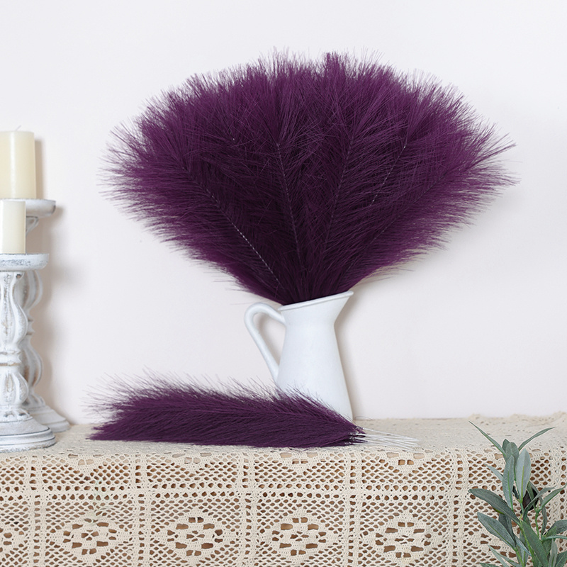 Artificial Reeds Plastic Simulation Purple Pampas Grass - Temu